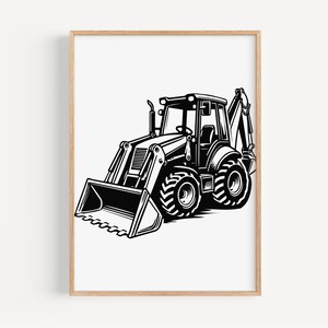 Backhoe Machine Cut File | Heavy Equipment Vector Graphic Silhouette ...
