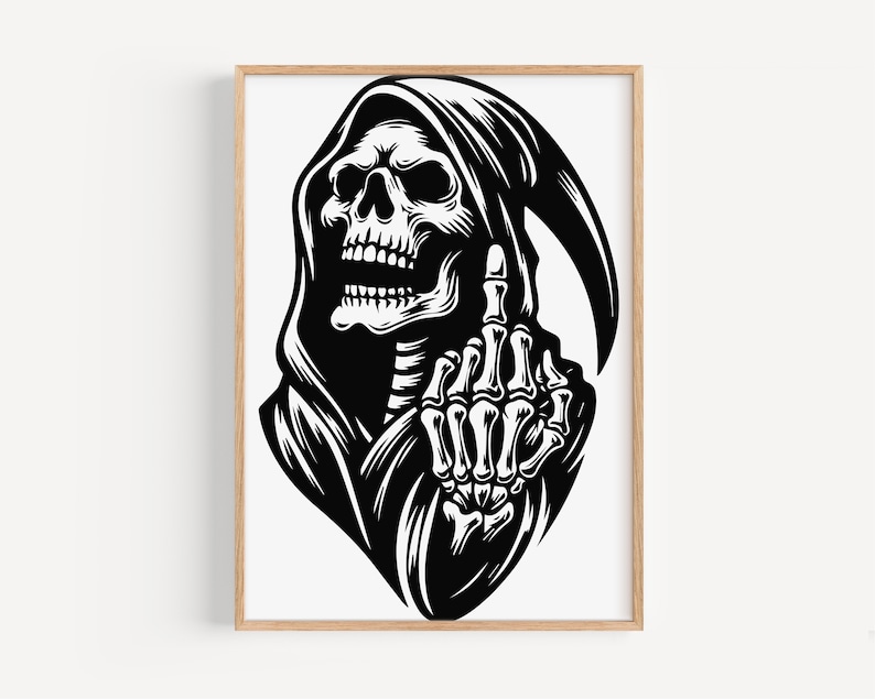 Grim Reaper Skeleton Cut Files Grim Reaper Finger Skull Vector ...