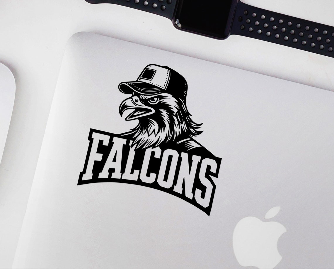 Falcon Baseball Logo SVG, PNG, Dxf, Ai File | Cool Falcon Bird Trucker ...