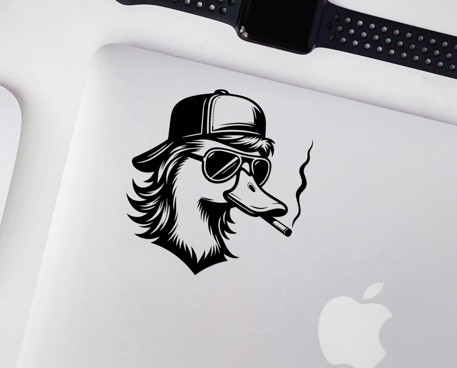Duck Mullet With Sunglasses Smoking File | Mallard Duck Trucker Hat ...