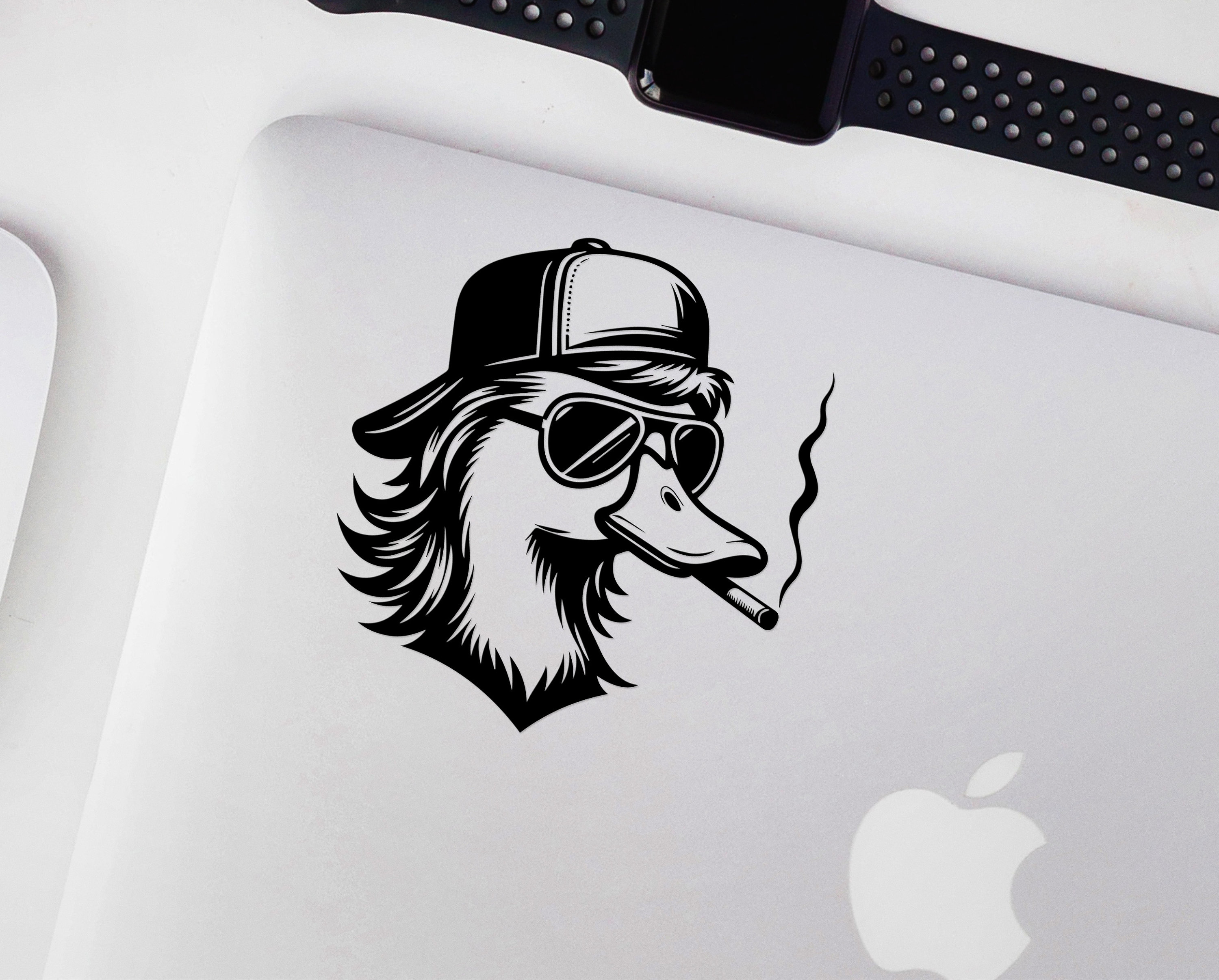 Duck Mullet With Sunglasses Smoking File Mallard Duck Trucker Hat ...