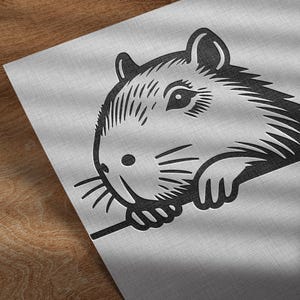 Peeking Capybara Head | Capybara Vector Graphic Laser File Silhouette ...