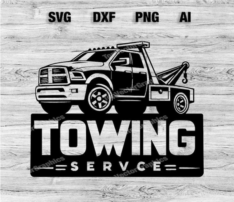 Professional Tow Truck Service Logo Design Business Logo SVG, PNG, Dxf ...
