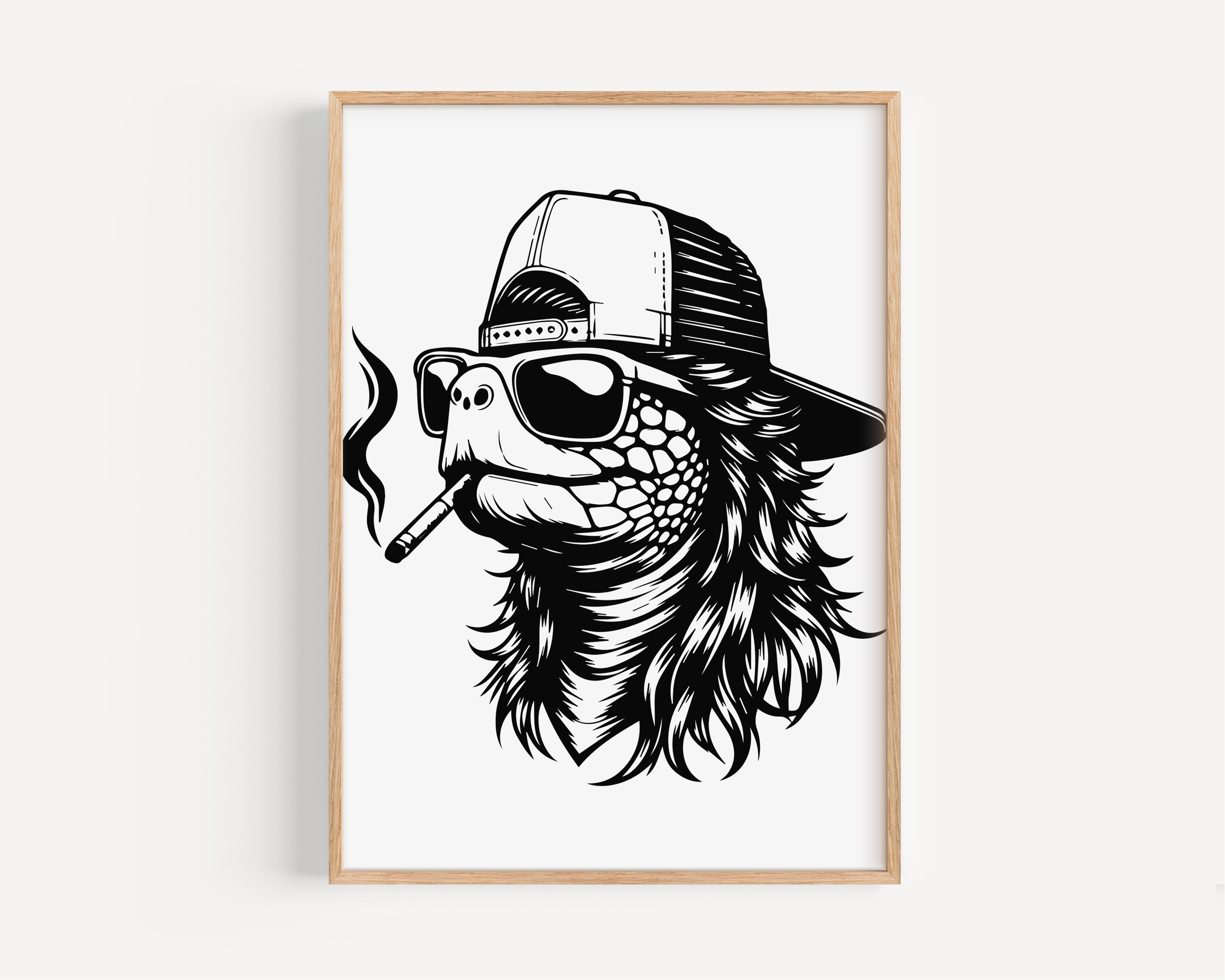 Turtle Mullet With Sunglasses Smoking File Cool Turtle Trucker Hat ...