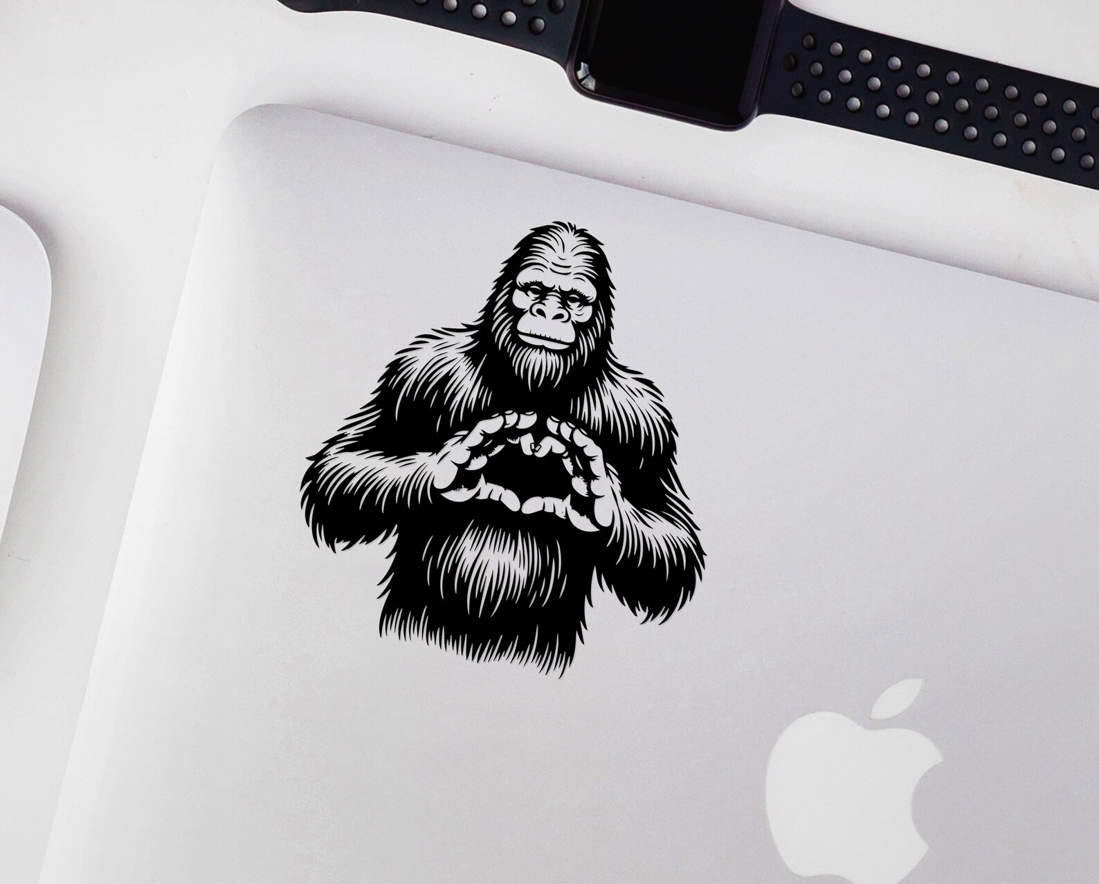Bigfoot Heart Shape Cut Files | Bigfoot Vector Graphic Silhouette ...