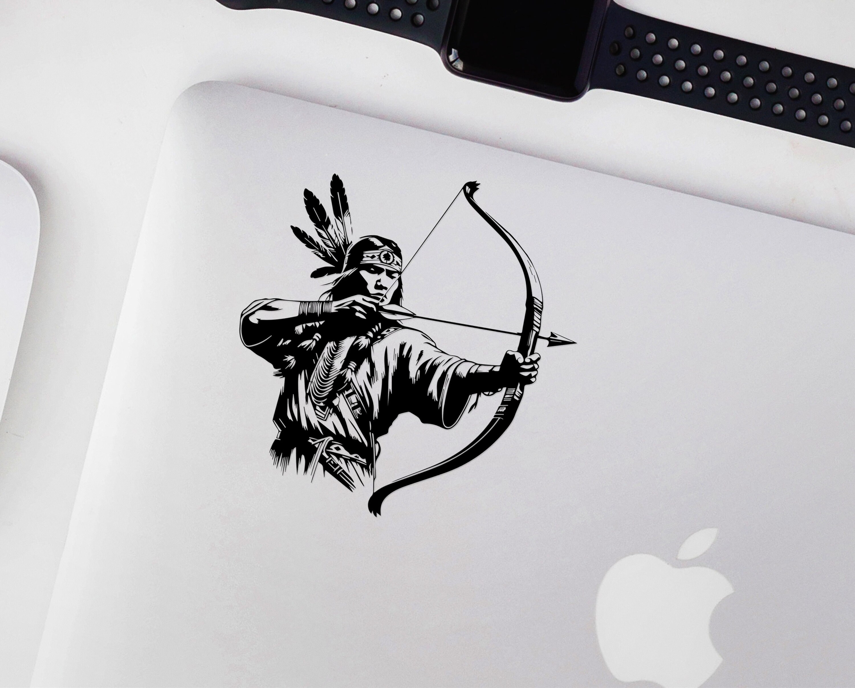 Native American Hunter Silhouette Cut Files Native Bow Vector ...