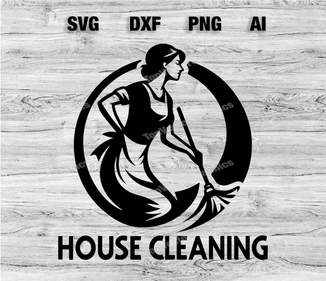 House Cleaning Logo Design - House Keeping Logo - Company Logo - SVG ...