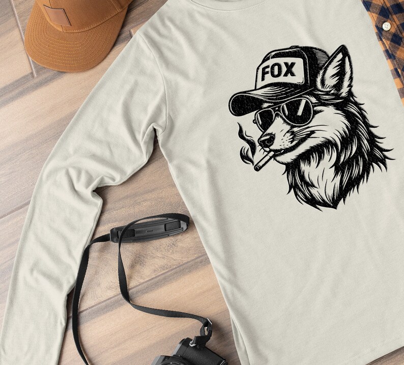 Fox Mullet With Sunglasses Smoking File Cool Fox Trucker Hat Silhouette ...