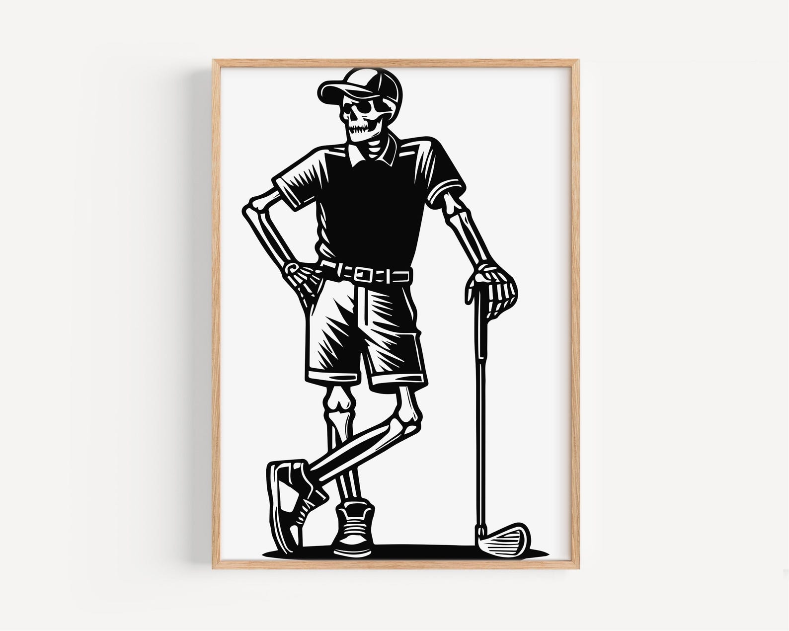 Skeleton Golf Vector Graphic for DIY Crafts and Projects | Skull ...