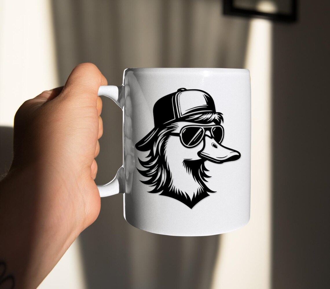 Duck Mullet With Sunglasses File | Mallard Duck Trucker Hat Silhouette ...