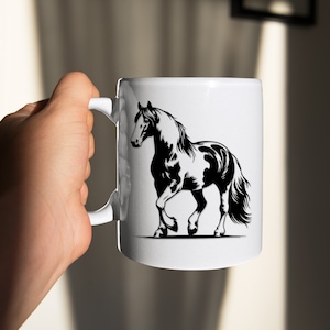 Pinto Horse Cut Files | Pinto Thoroughbred Horse Gallop Vector Graphic ...