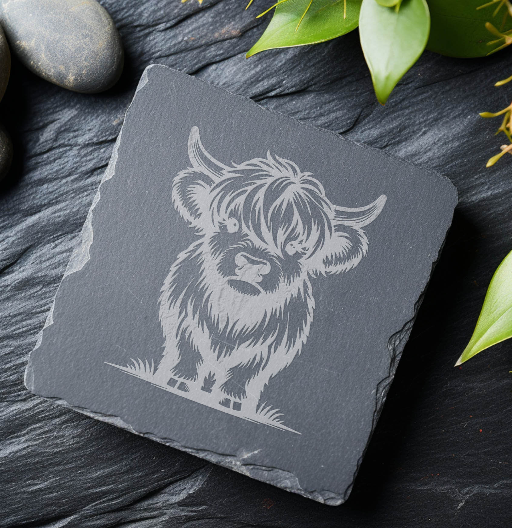 Cute Highlander Cow Vector Graphic for DIY Crafts and Projects ...
