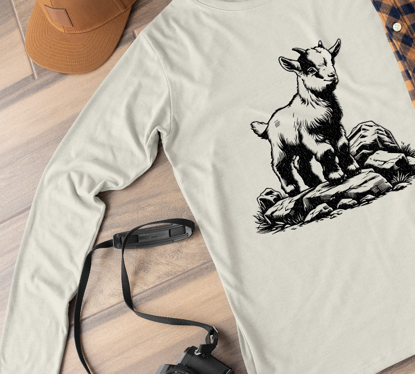 Baby Goat on Rocks Cut Files Billy Goat Vector Silhouette, Cameo ...