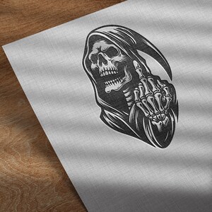 Grim Reaper Skeleton Cut Files | Grim Reaper Finger Skull Vector ...