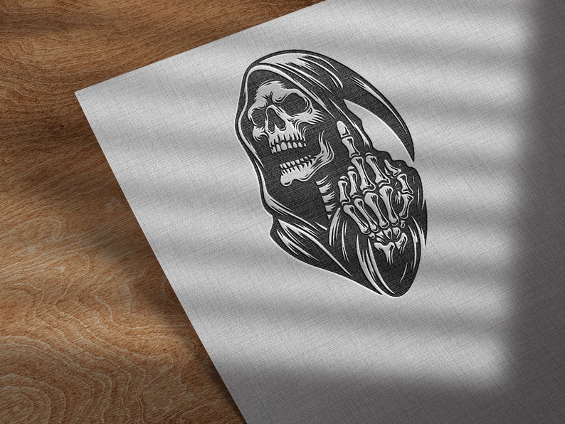 Grim Reaper Skeleton Cut Files Grim Reaper Finger Skull Vector ...