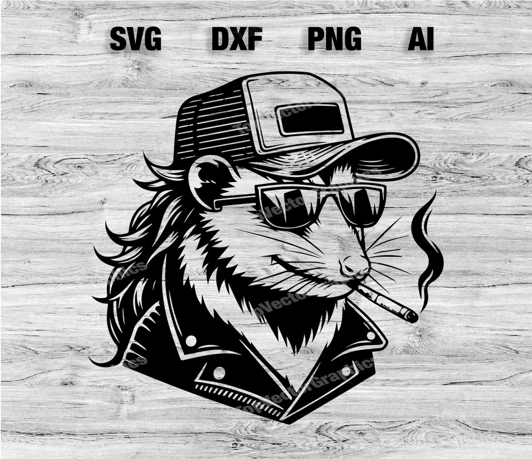 Possum Mullet With Sunglasses Smoking File | Cool Possum Trucker Hat ...