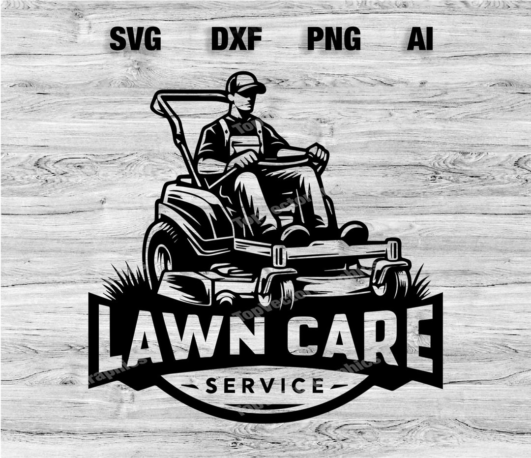 Professional Lawn Care & Landscaping Logo Design - Mower - SVG, PNG ...