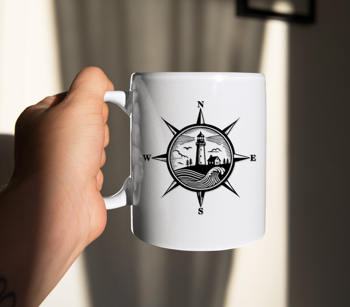 Compass SVG Cut File | Lighthouse Svg, Outdoor Svg, Mountain Graphic ...