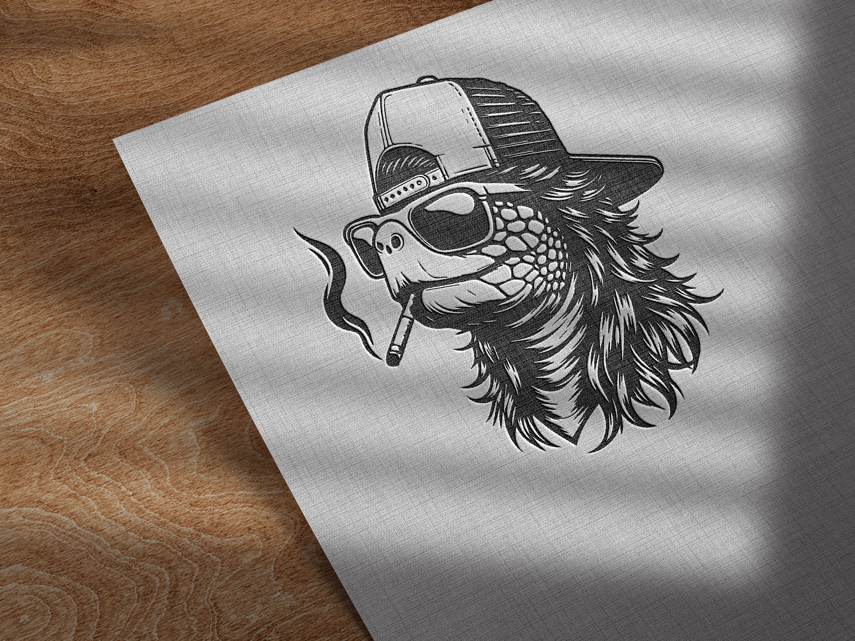 Turtle Mullet With Sunglasses Smoking File Cool Turtle Trucker Hat ...