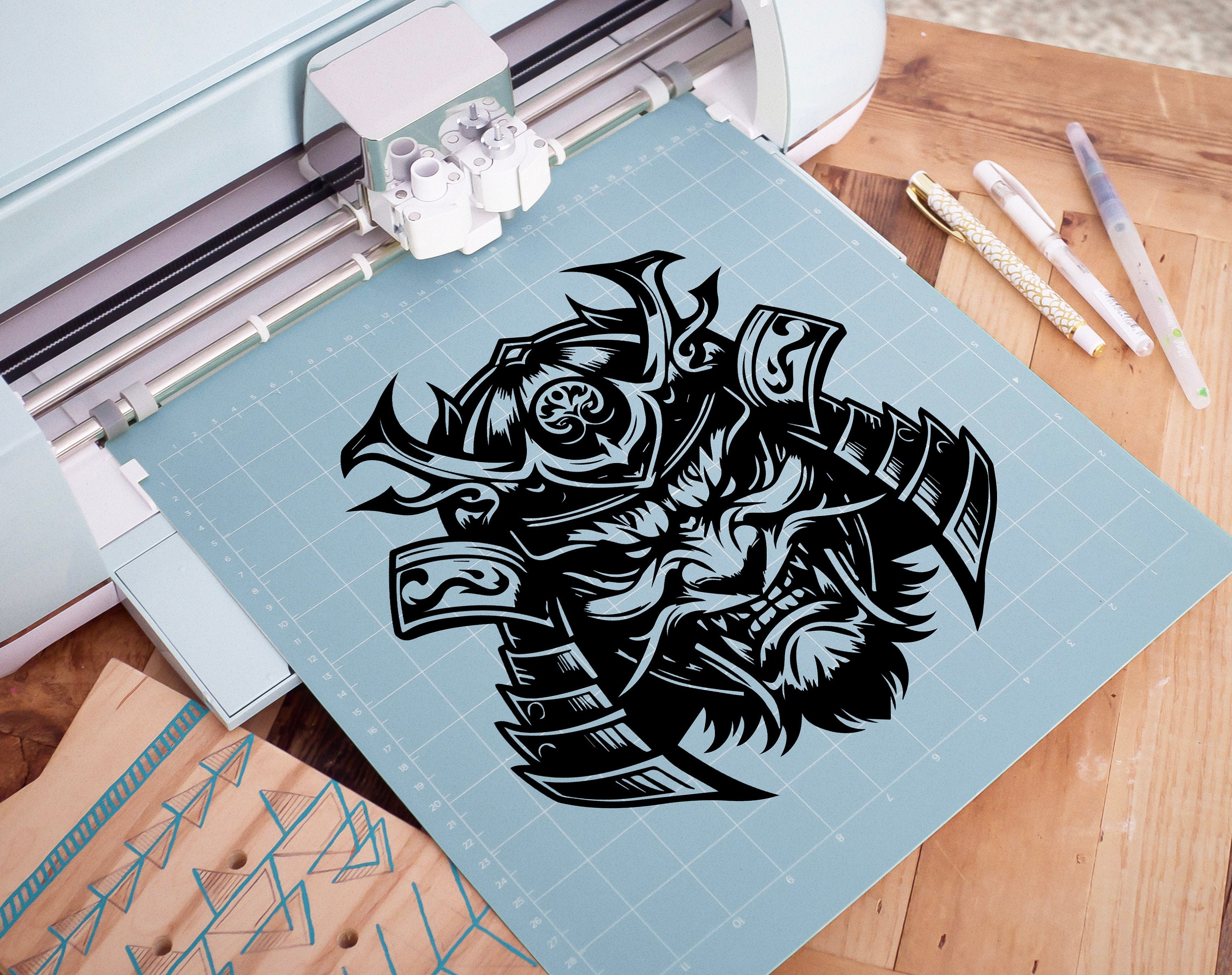 Samurai Face Mask Cut Files | Samurai Mask Vector Silhouette, Cameo ...