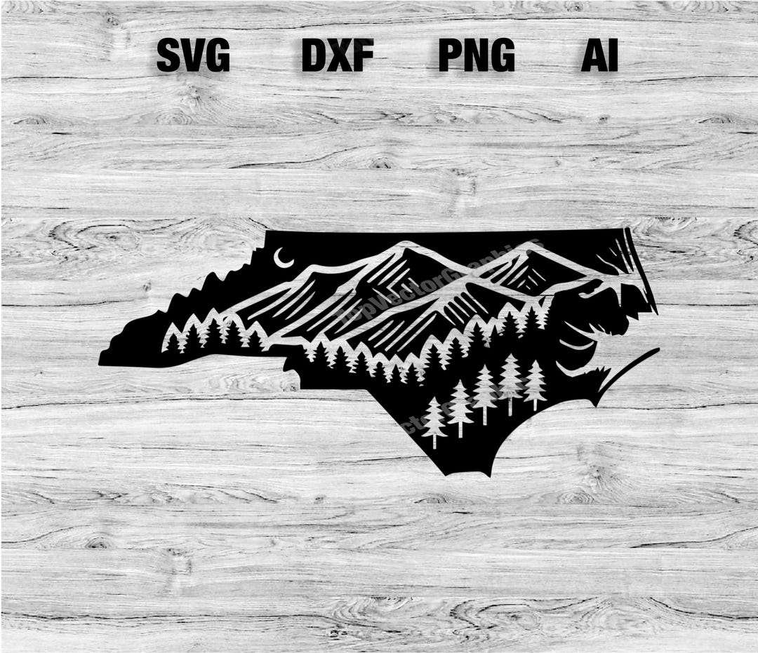 North Carolina Mountain Landscape Design | NC State Graphic Laser File ...