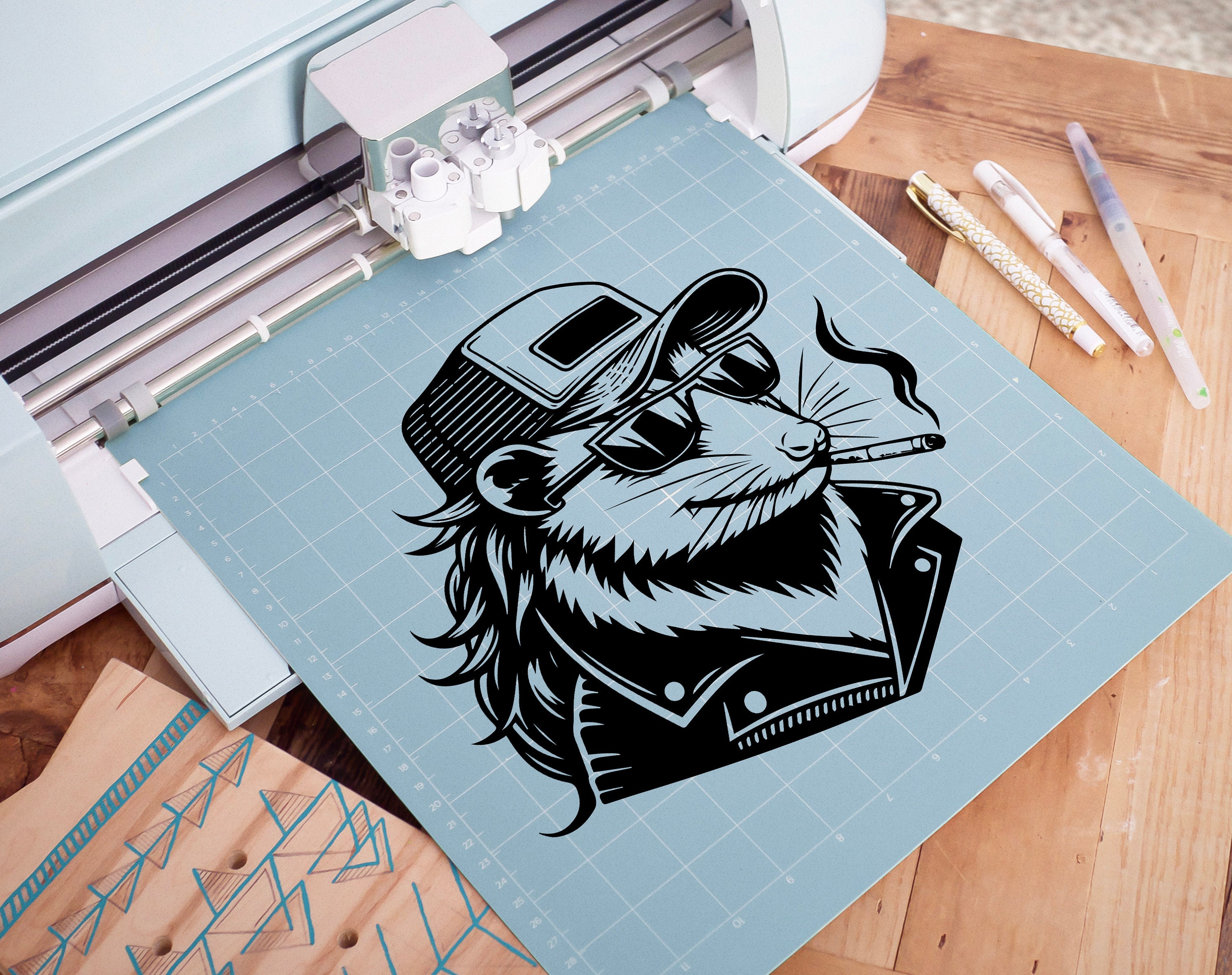 Possum Mullet With Sunglasses Smoking File | Cool Possum Trucker Hat ...