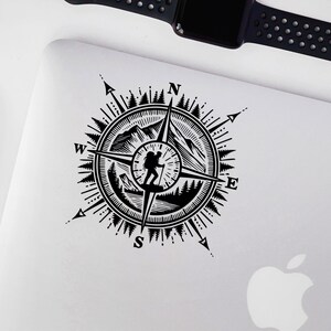Compass Mountain Cut File | Outdoor Compass Rose Vector Graphic ...