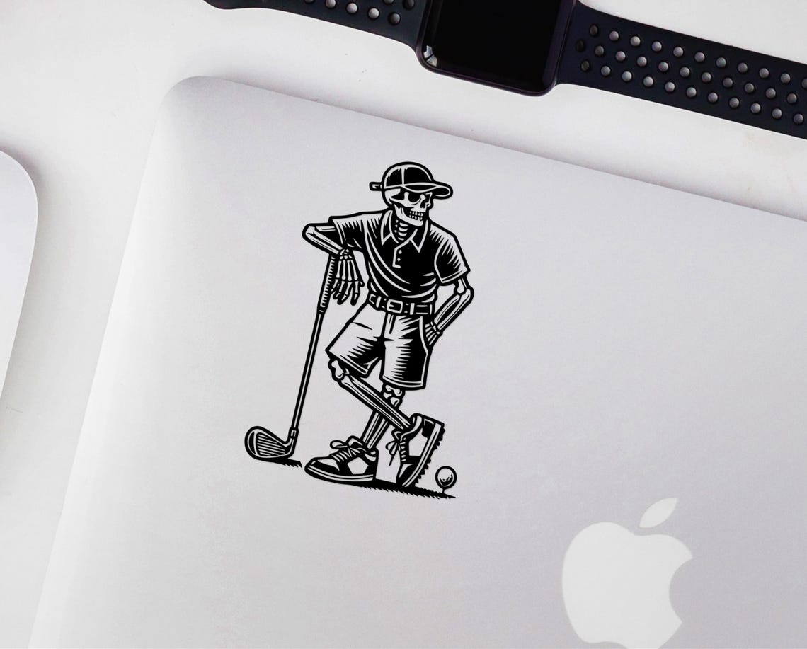 Skeleton Golf Vector Graphic for DIY Crafts and Projects | Skull ...