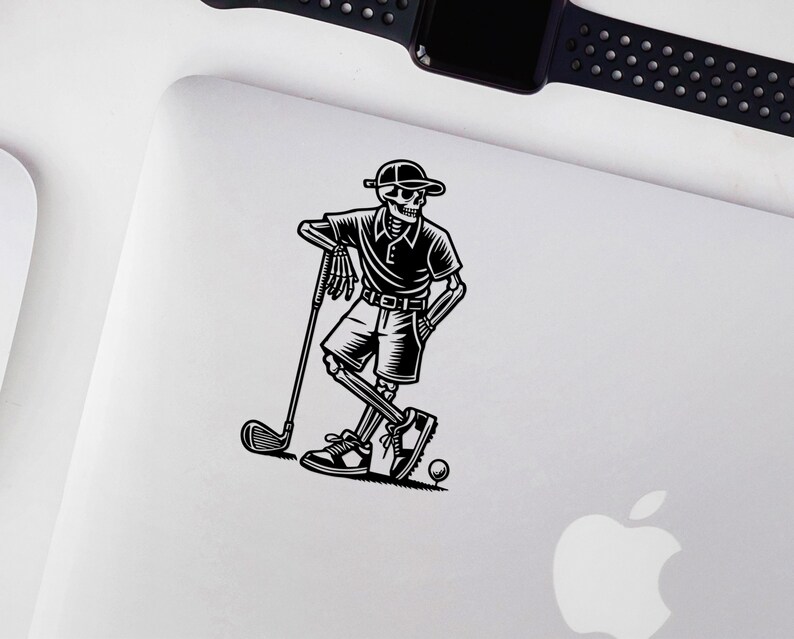 Skeleton Golf Vector Graphic for DIY Crafts and Projects | Skull ...