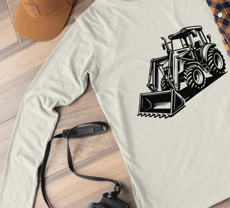 Tractor Front Loader Machine Cut File | Heavy Equipment Vector Graphic ...