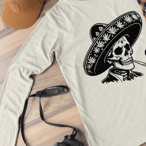 Mariachi Skeleton Smoking Files 420 Skull Vector Silhouette, Cameo ...