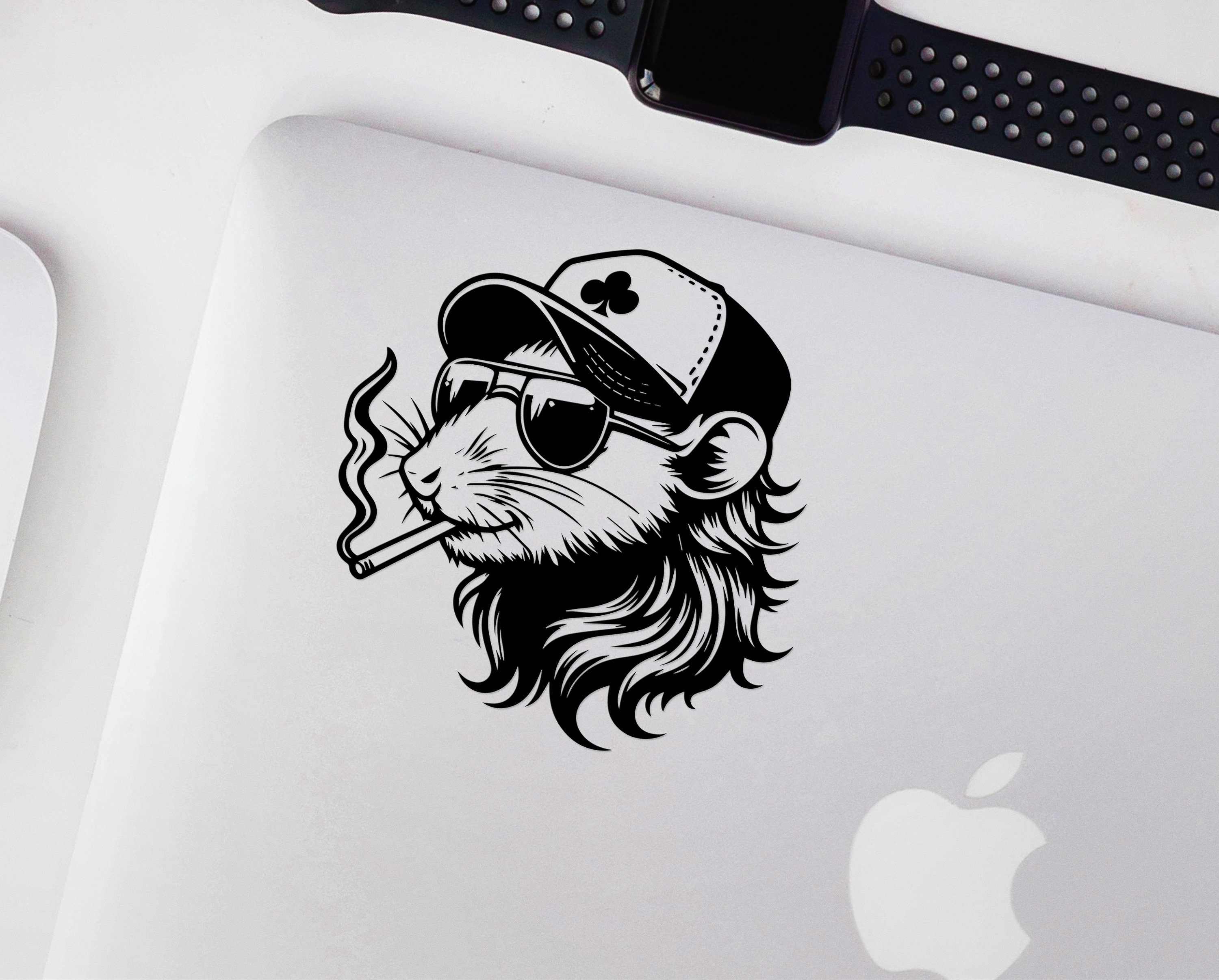Rat Mullet With Sunglasses Smoking File Cool Rat Mouse Trucker Hat ...
