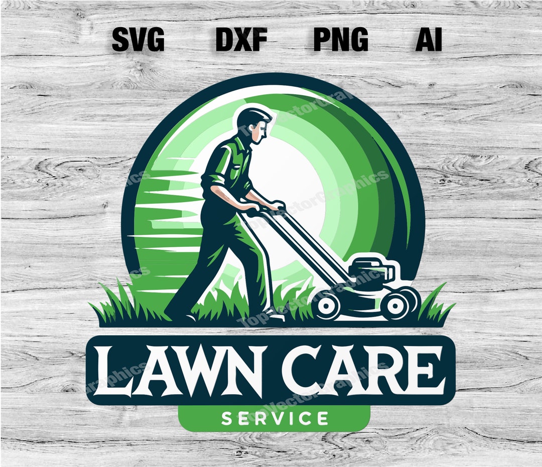 Professional Lawn Care & Landscaping Logo Design - Mower - SVG, PNG ...
