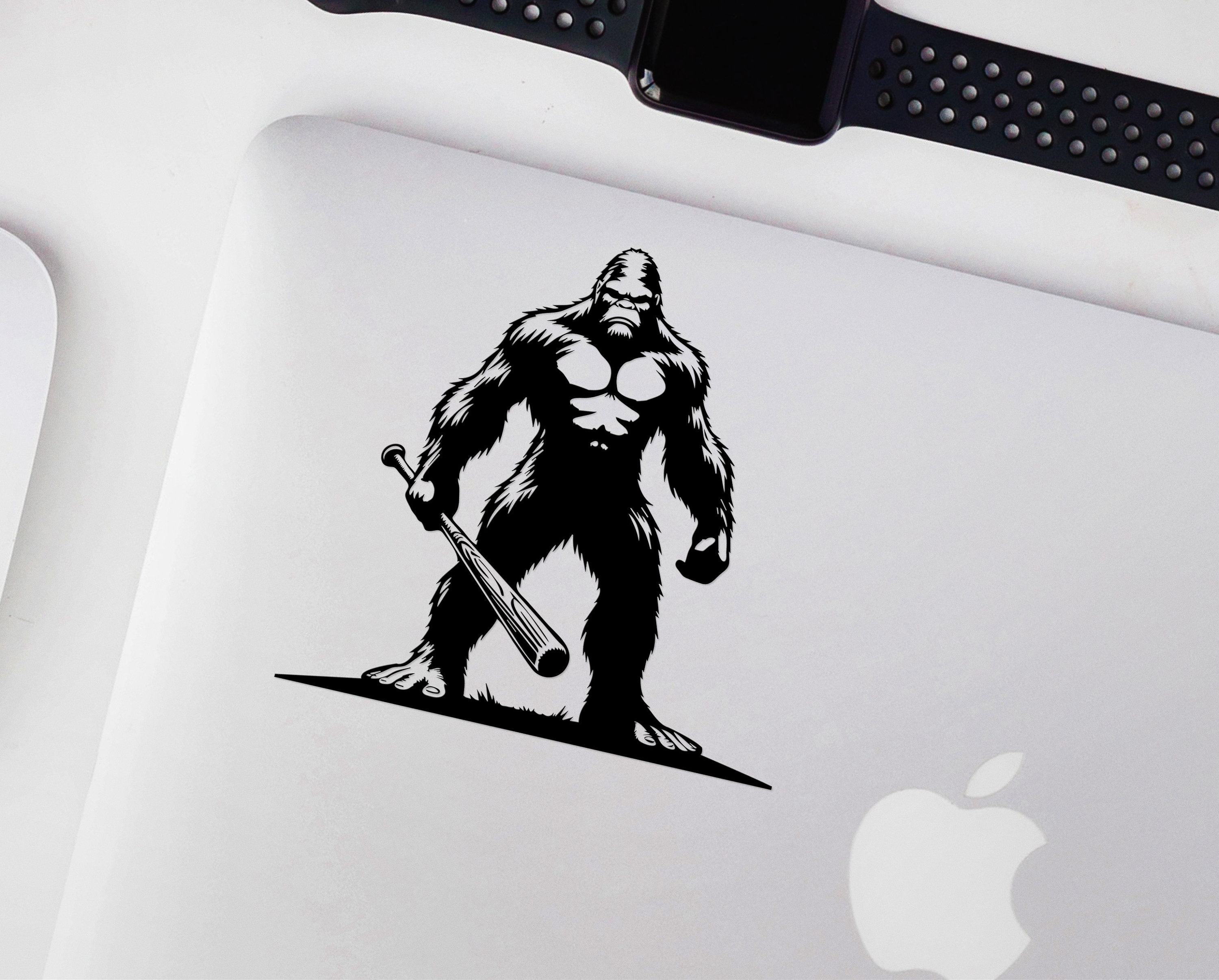 Bigfoot Baseball Silhouette Cut Files | Fun Bigfoot Vector Silhouette ...