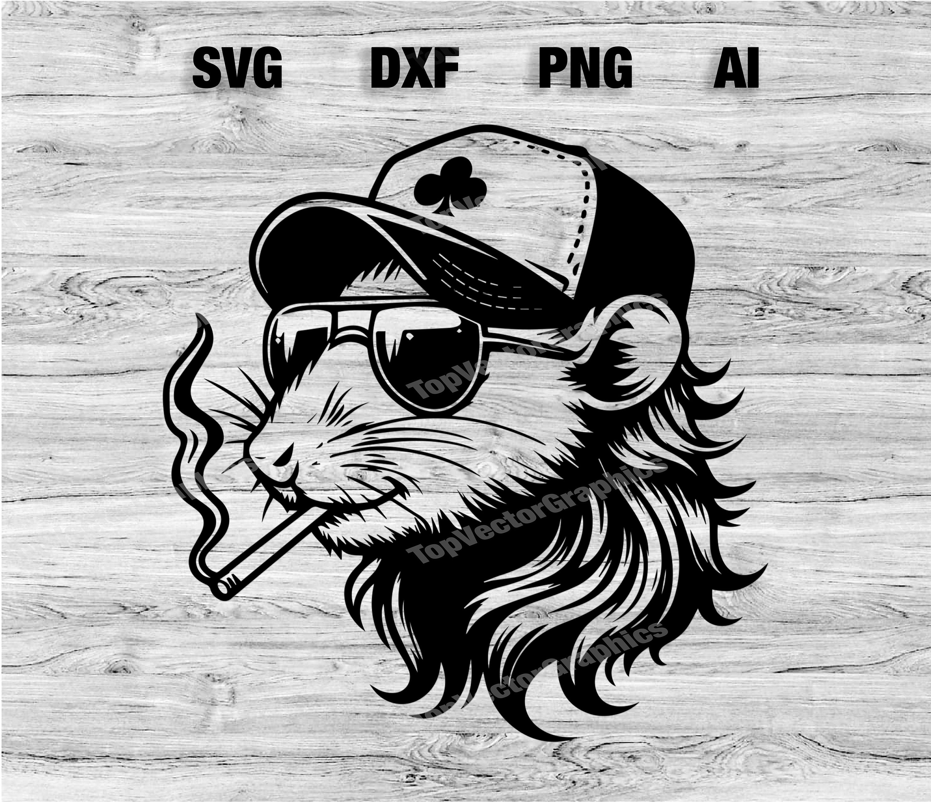 Rat Mullet With Sunglasses Smoking File Cool Rat Mouse Trucker Hat ...