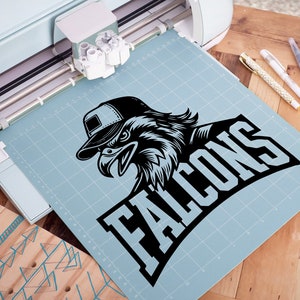 Falcon Baseball Logo SVG, PNG, Dxf, Ai File | Cool Falcon Bird Trucker ...