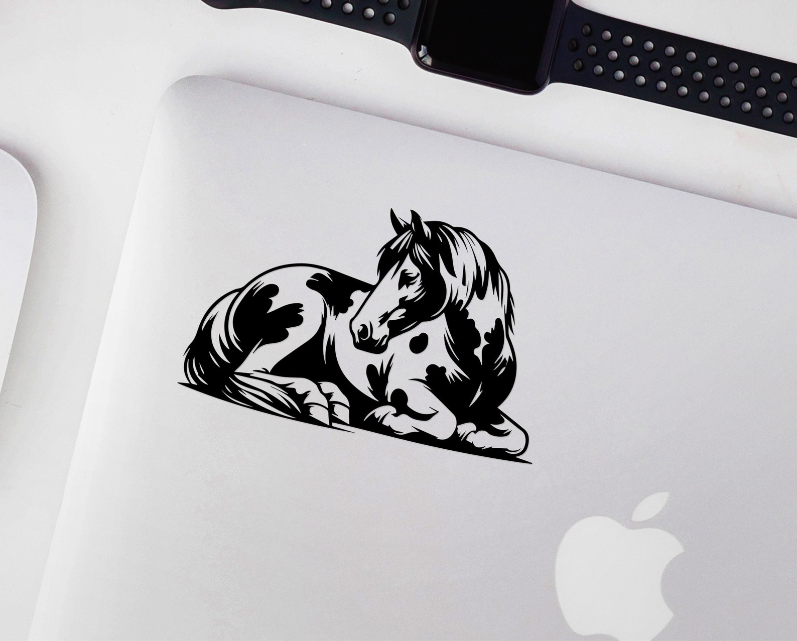 Pinto Horse Laying Cut Files Pinto Thoroughbred Horse Gallop Vector ...