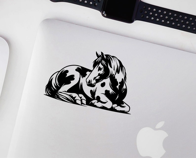 Pinto Horse Laying Cut Files Pinto Thoroughbred Horse Gallop Vector ...