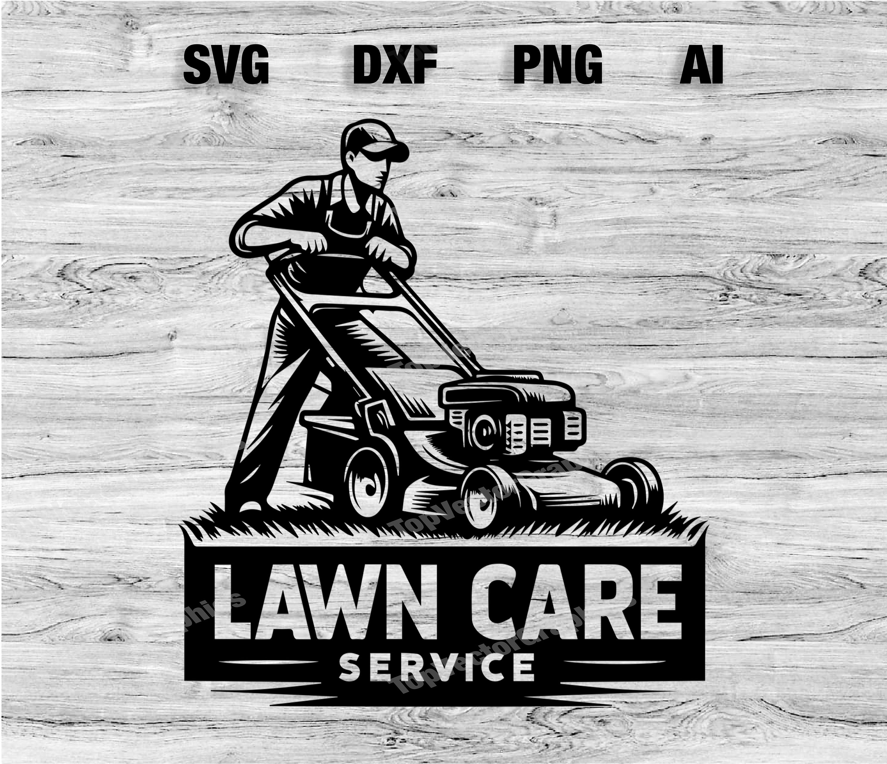 Professional Lawn Care & Landscaping Logo Design - Mower - SVG, PNG ...