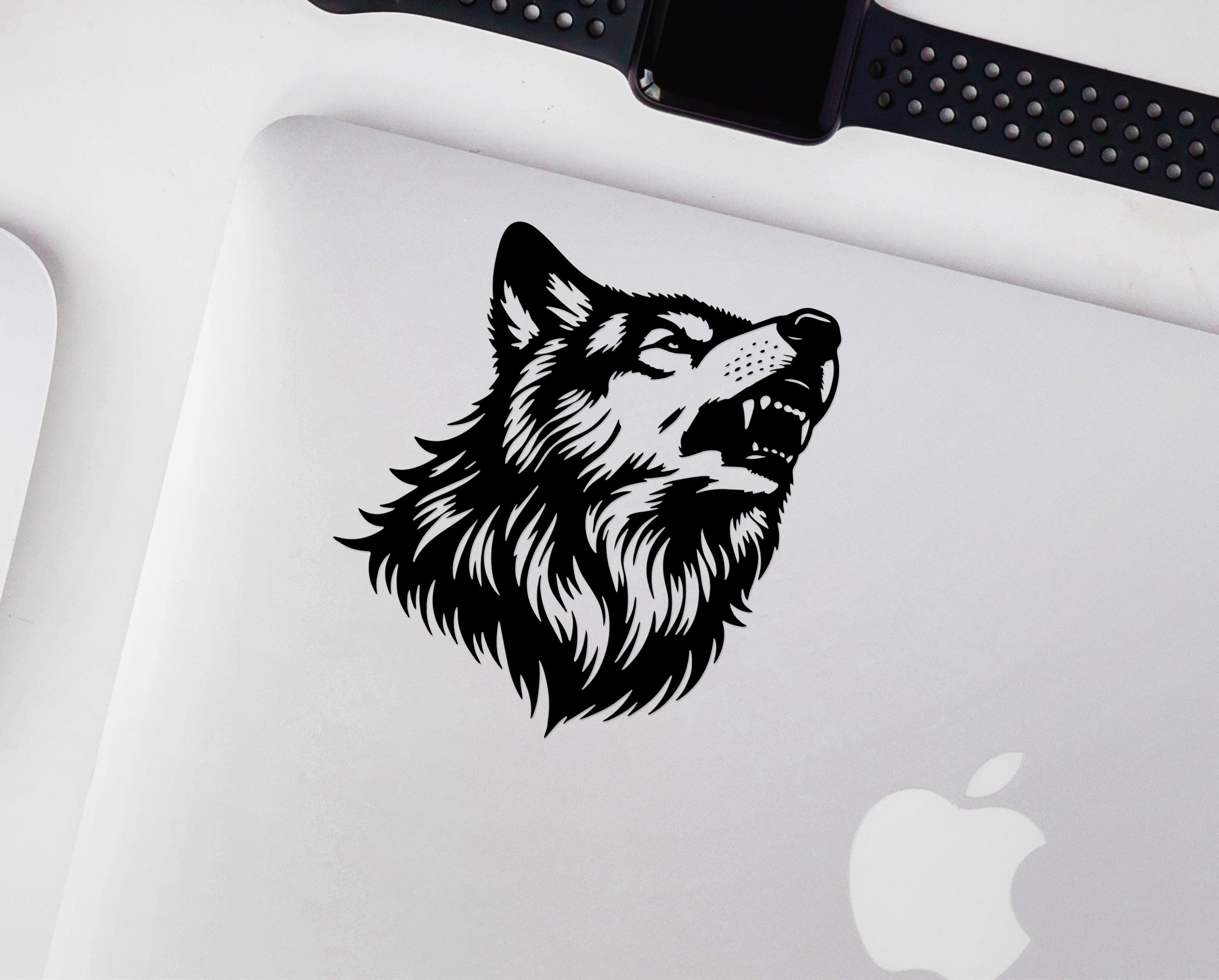 24 Wolf Head Cut Files Grey Wolf Vector Graphic Silhouette, Cameo ...