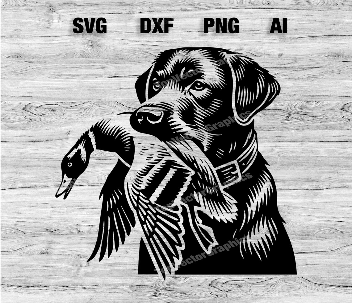 Duck Hunting Dog Premium SVG | Bird Dog Laser File | Duck Hunt Heat ...