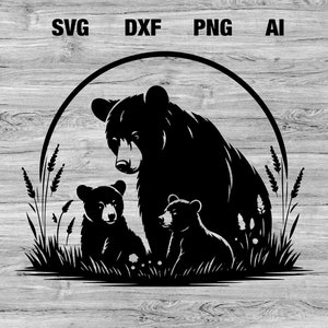 Bear Family Vector Graphic for DIY Crafts and Projects | Bear Family ...