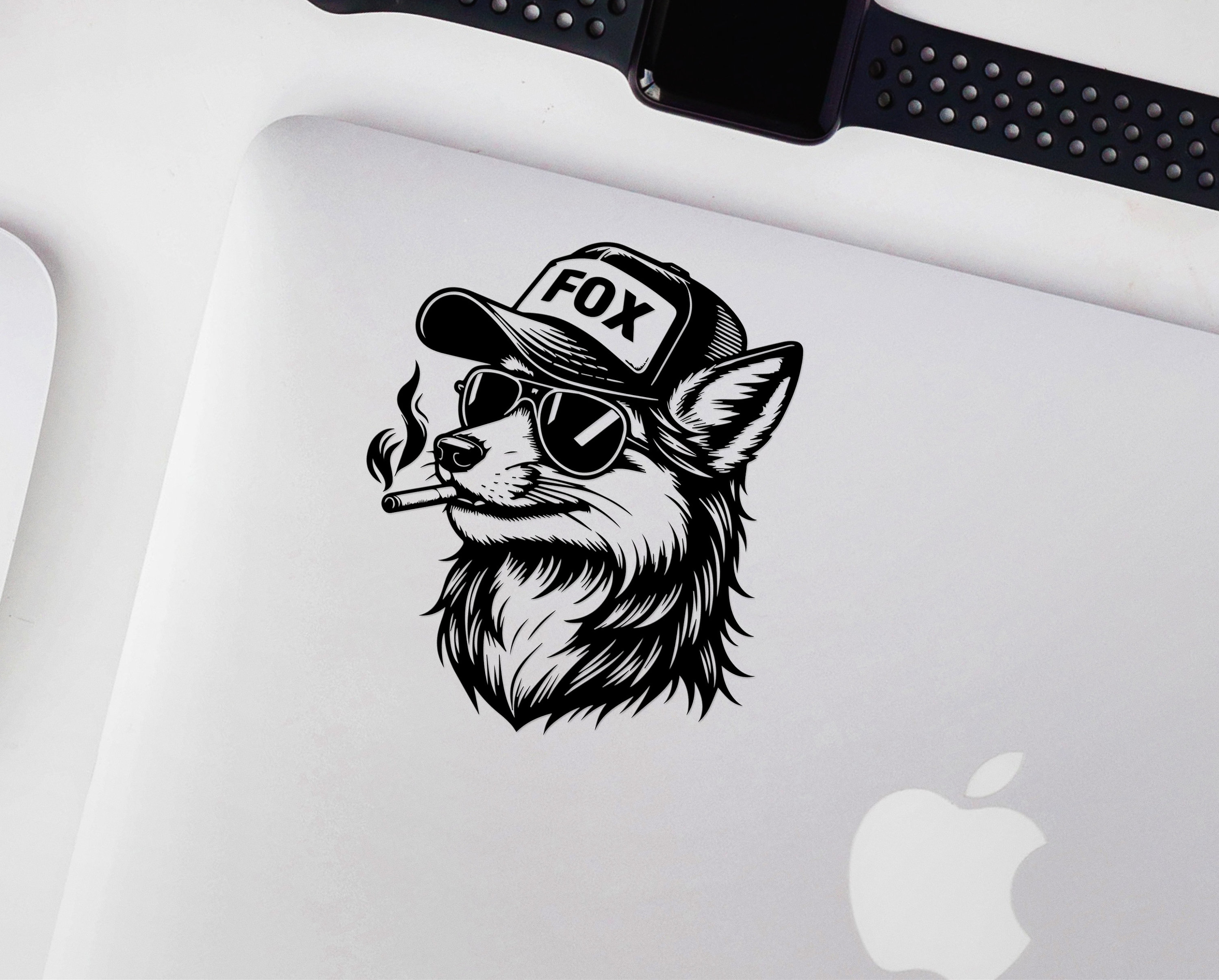 Fox Mullet With Sunglasses Smoking File | Cool Fox Trucker Hat ...