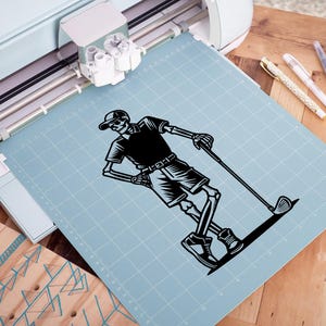 Skeleton Golf Vector Graphic for DIY Crafts and Projects | Skull ...