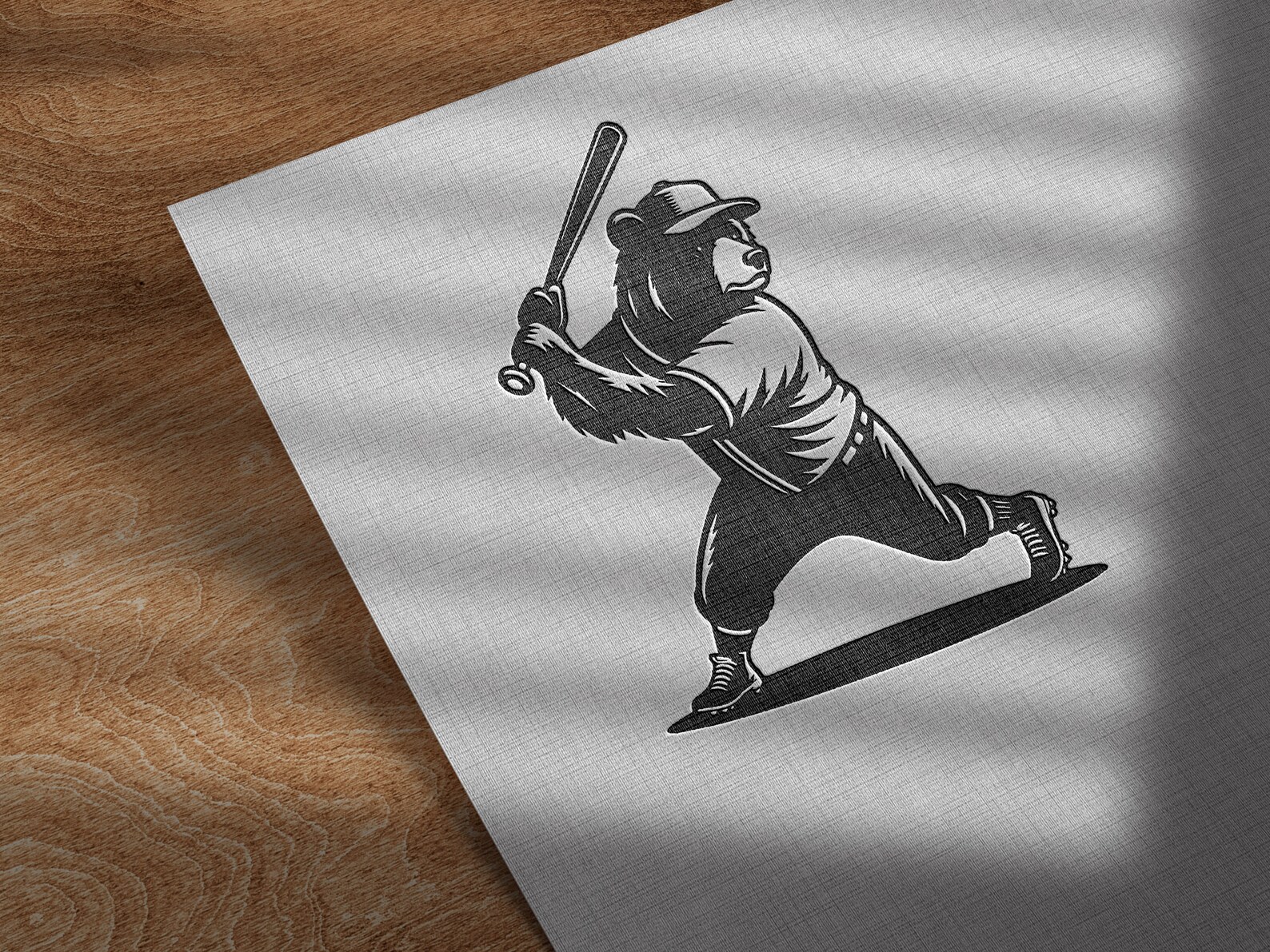 Bear Baseball Player Silhouette Cut Files Fun Bear Baseball Vector ...