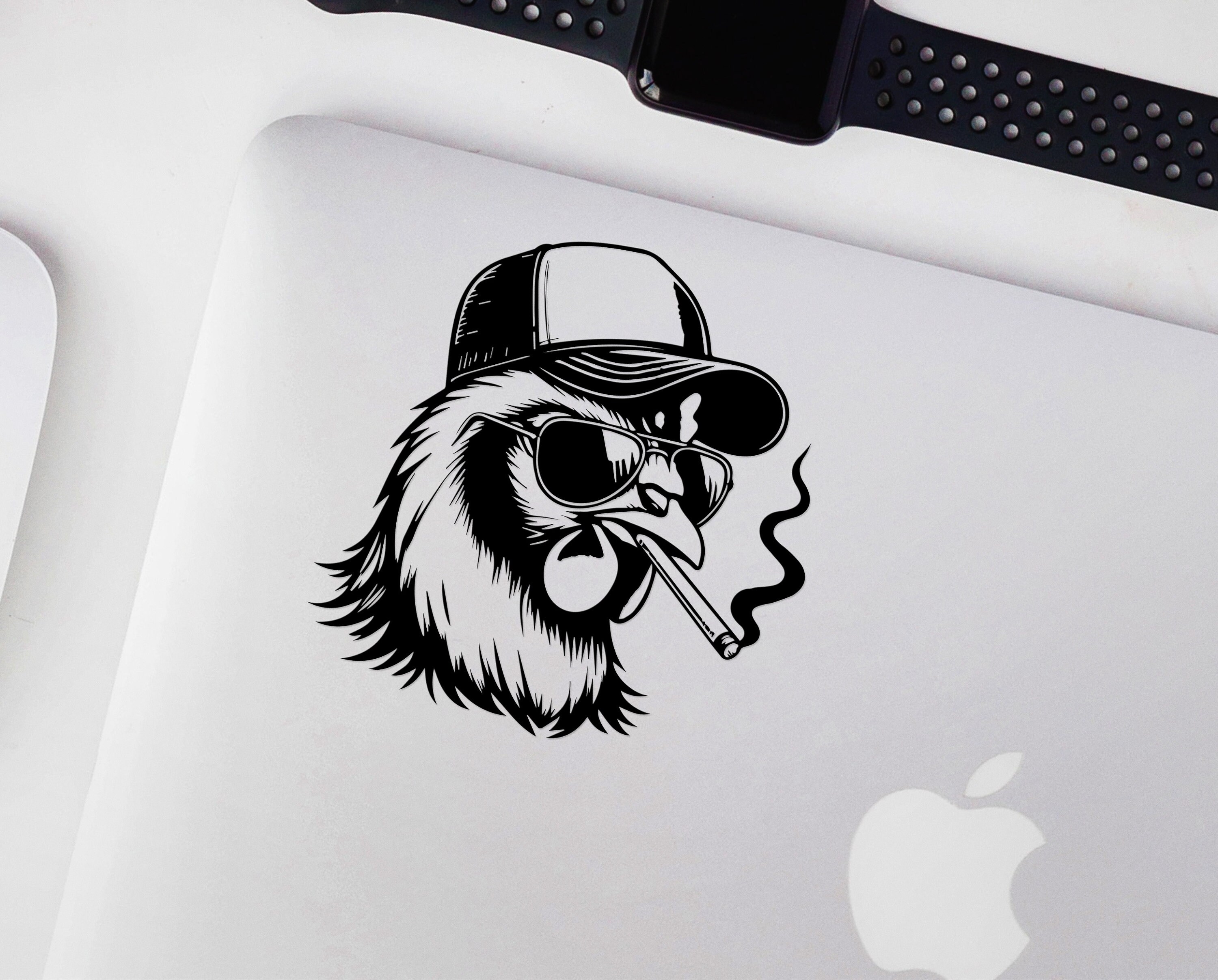 Chicken Mullet With Sunglasses Smoking SVG, PNG, Dxf, Ai File Cool ...