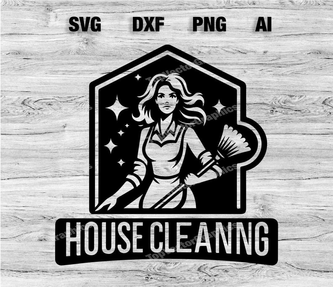 House Cleaning Logo Design - House Keeping Logo - Company Logo - SVG ...