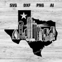 Texas Skyline - PNG JPEG - Etsy
