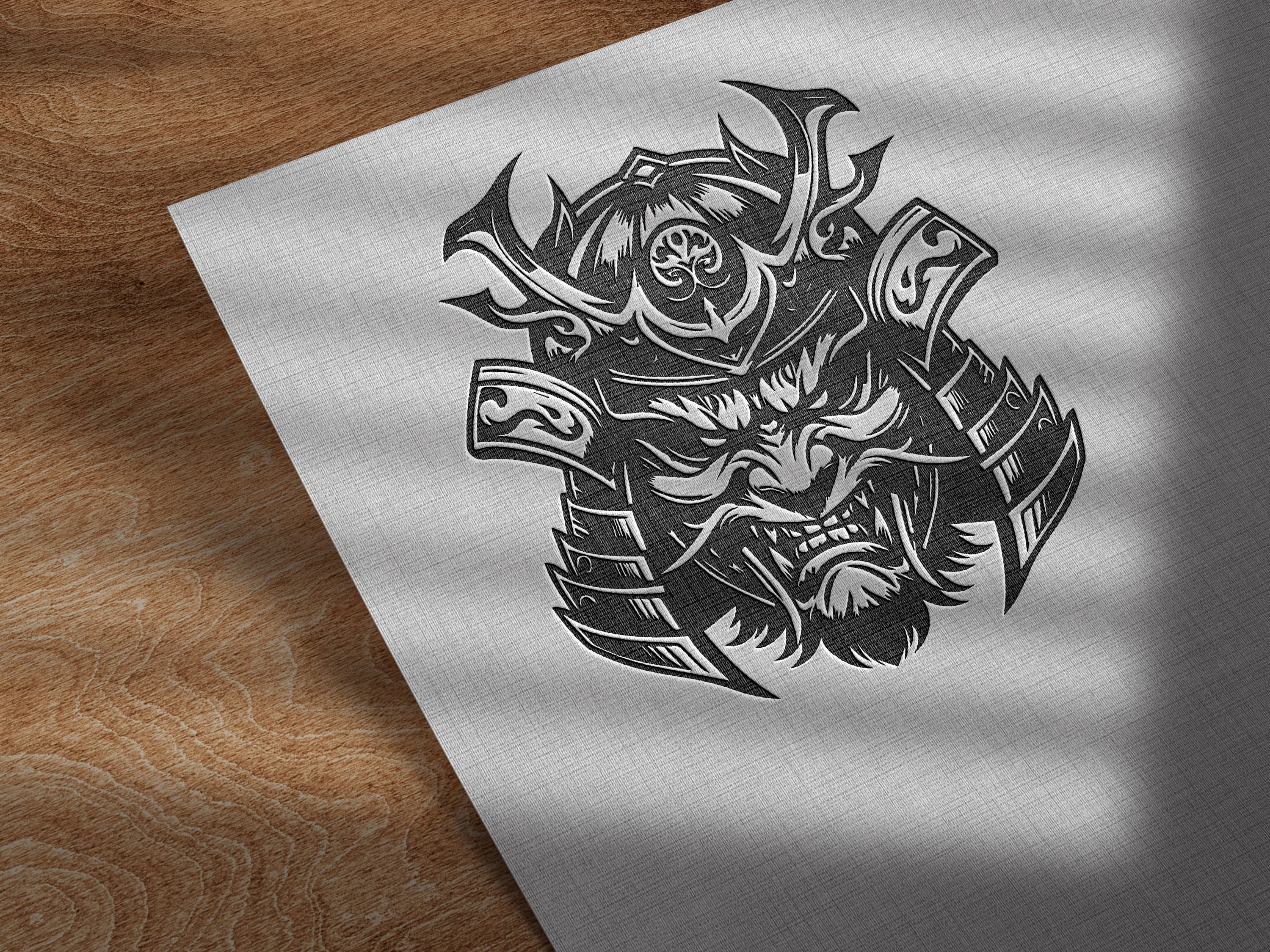 Samurai Face Mask Cut Files Samurai Mask Vector Silhouette, Cameo ...