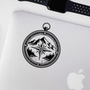 Compass Mountain Cut File | Outdoor Compass Rose Vector Graphic ...